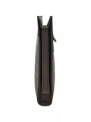 FERRAGAMO Gancini Embossed Leather Clutch Bag