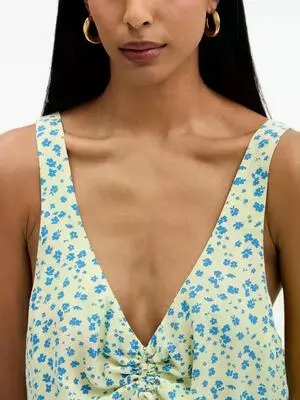 Rip Curl Surf Side Floral Print Maxi Dress - Yellow
