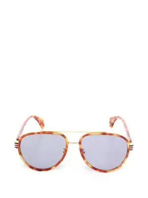 Gucci 2020s Tortoiseshell Pilot-frame Sunglasses - Brown