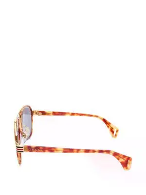 Gucci 2020s Tortoiseshell Pilot-frame Sunglasses