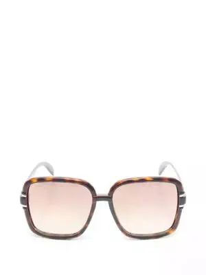 Gucci 2020s Square-frame Tortoiseshell-effect Sunglasses - Brown