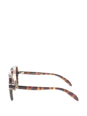 Gucci 2020s Square-frame Tortoiseshell-effect Sunglasses