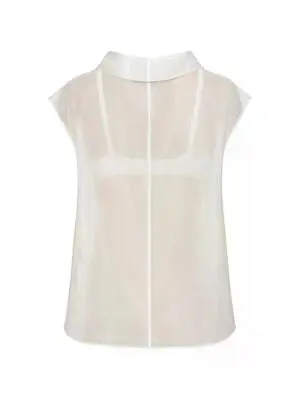 SANS FAFF Halo Cowl-neck Blouse - Neutrals