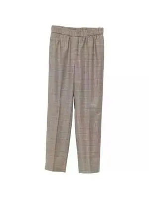 Peserico Check-pattern Elasticated-waistband Trousers