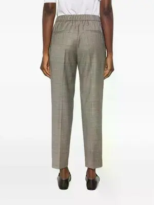 Peserico Check-pattern Elasticated-waistband Trousers