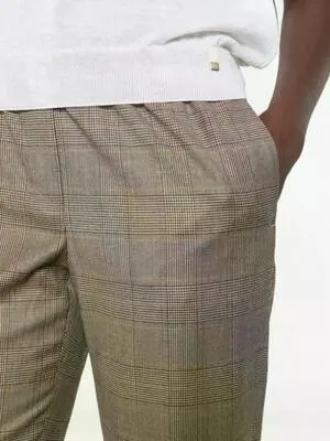 Peserico Check-pattern Elasticated-waistband Trousers