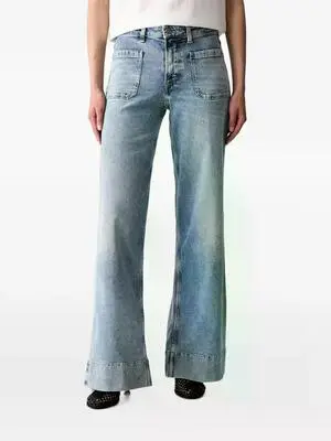 Marc O'polo Patch-pocket Wide-leg Jeans - Blue