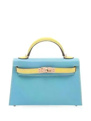 Hermès 2010s Mini Kelly 2 Two-way Shoulder Bag - Blue