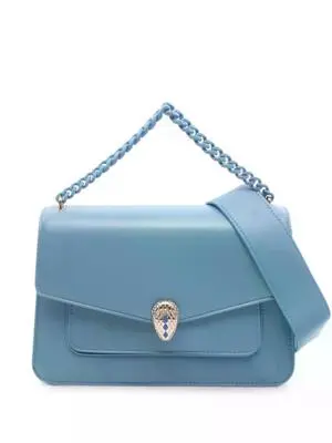 BVLGARI 2010s Serpenti Forever Chain Shoulder Bag - Blue