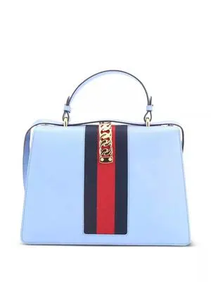 Gucci Sylvie Embroidered Leather Medium Satchel
