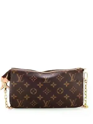 LOUIS VUITTON Monogram Canvas Pochette Accessoires Nm Clutch Bag - Brown