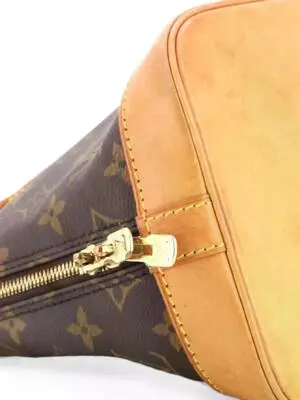 LOUIS VUITTON Alma Handbag Monogram Canvas Pm Satchel - Brown