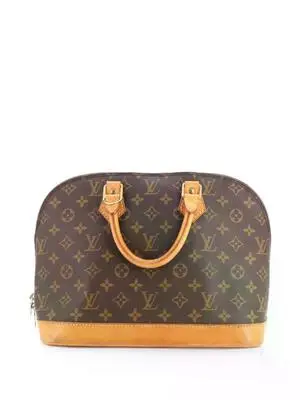LOUIS VUITTON Alma Handbag Monogram Canvas Pm Satchel - Brown