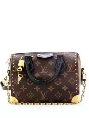 LOUIS VUITTON Speedy Trunk Bag Reverse Monogram Canvas 20 Satchel - Brown