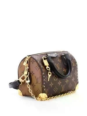 LOUIS VUITTON Speedy Trunk Bag Reverse Monogram Canvas 20 Satchel