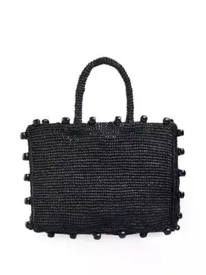 MC2 SAINT BARTH Colette Bead-embellished Shoulder Bag - Black