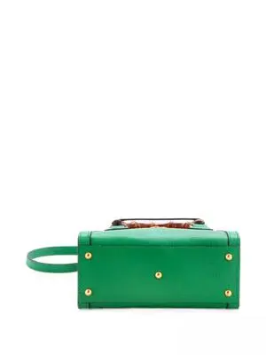 Gucci Diana Nm Bamboo Handle Tote Leather Mini Crossbody Bag - Green