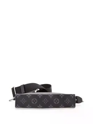 LOUIS VUITTON Gaston Wearable Wallet Monogram Eclipse Canvas Crossbody Bag - Black