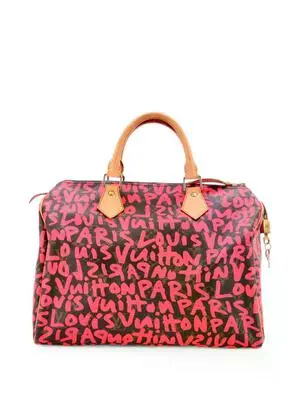 LOUIS VUITTON Monogram Graffiti Speedy 30 Satchel