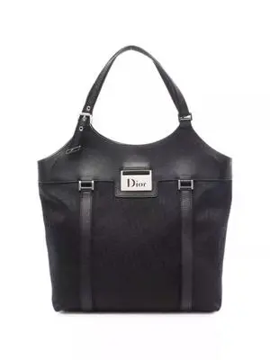 Dior 2010s Trotter Street Chic Tote Bag - Black