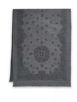 FERRAGAMO Arabesque-print Stole - Grey