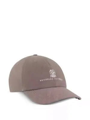 Brunello Cucinelli Embroidered Logo Baseball Cap - Neutrals