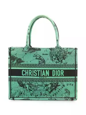 Dior 2010s Book Tote Open-top Tote Bag - Green