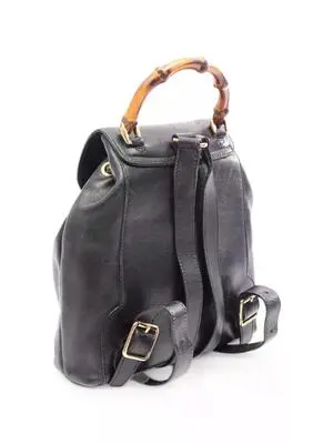 Gucci 2000s Bamboo Leather Backpack