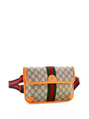 Gucci Ophidia Flap Gg Coated Canvas Belt Bag