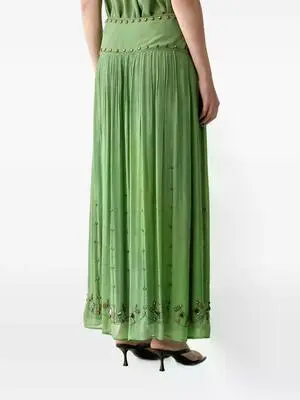 HOSS INTROPIA Bead-embellished Pleated Maxi Skirt