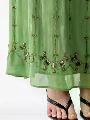 HOSS INTROPIA Bead-embellished Pleated Maxi Skirt