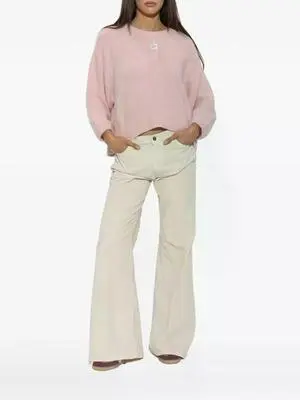 American Vintage Logo-patch Knit Jumper - Pink