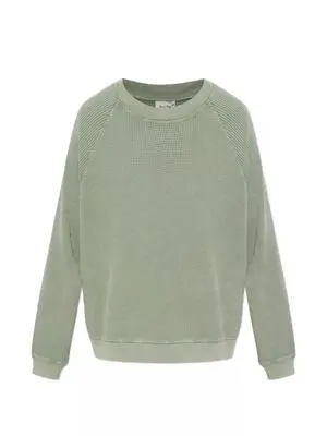 American Vintage Waffle-knit Raglan-sleeve Jumper - Green