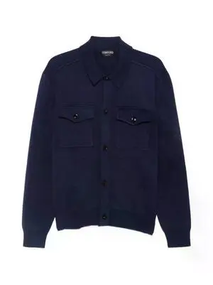 TOM FORD Button-up Chest-pocket Shirt Jacket - Blue