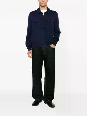 TOM FORD Button-up Chest-pocket Shirt Jacket - Blue