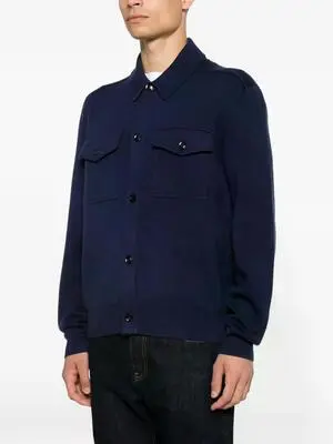 TOM FORD Button-up Chest-pocket Shirt Jacket - Blue