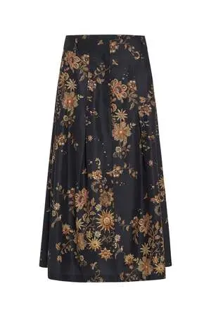 MARIE OLIVER Faith Midi Skirt In Print