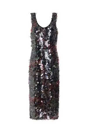 MARIE OLIVER Olympia Sequin Floral Midi Dress