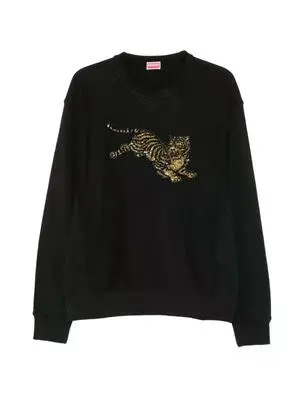 Kenzo Jumping Tiger Sequin Sweatshirt - Black