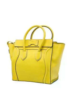 Celine 2012 Mini Calfskin Luggage Tote Bag - Yellow