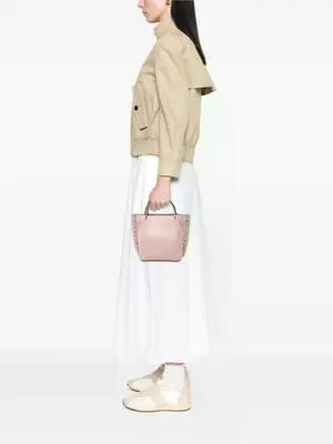 Valentino Garavani Small Leather Rockstud Satchel - Pink