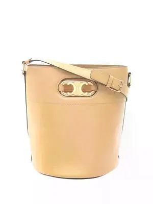Celine 2020 Leather Maillon Triomphe Bucket Bag - Neutrals