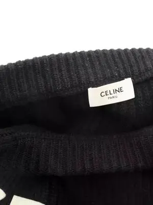 Celine 2000s Logo Rib-knit Sweater