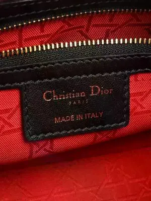 Dior Medium Lambskin Cannage Lady Satchel - Black