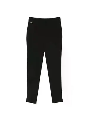 ALESSANDRO LEGORA Logo-plaque Slim-fit Trousers - Black