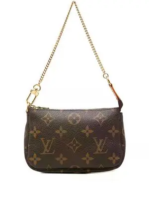 LOUIS VUITTON 2005 Monogram Mini Pochette Accessoires Handbag - Brown
