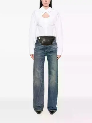 Gucci Gg Embossed Perforated Leather Belt Bag