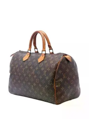 LOUIS VUITTON Monogram Speedy 35 Boston Bag - Brown