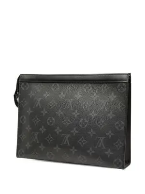 LOUIS VUITTON Monogram Eclipse Pochette Voyage Mm Clutch Bag