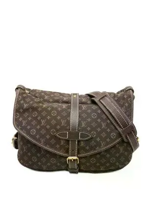 LOUIS VUITTON Monogram Mini Lin Saumur 30 Crossbody Bag